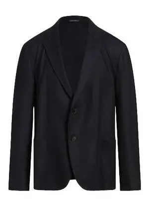 Emporio Armani Blazer Midnight Size Virgin Wool - Blue