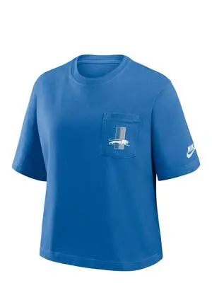 Nike Detroit Lions Rewind Boxy Nfl T-shirt - Blue