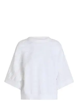 Diane Von Furstenberg Cairo Jacquard-knit Top - White