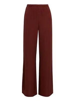 Diane Von Furstenberg Gianna Charmeuse Wide-leg Pants - Claret