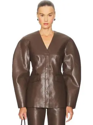 Nanushka Erina Jacket - Chocolate