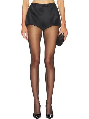 Courtney Zheng Ida Wool Silk Duchesse Shorts - Black