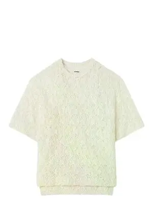 JIL SANDER Short-sleeved Lace T-shirt - White