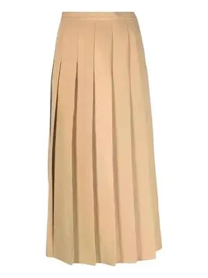 Polo Ralph Lauren Pleated High-waist Skirt - Brown