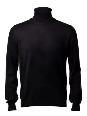 GRAN SASSO Turtleneck Wool Sweater - Black