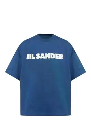 JIL SANDER Logo Print T-shirt - Blue