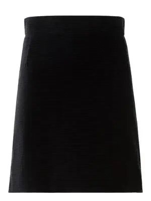 Akris Cotton Corduroy A-line Mini Skirt - Black