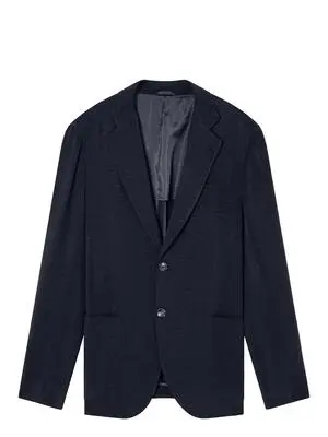 Giorgio Armani Upton Line Single-breasted Cupro Jacket - Black