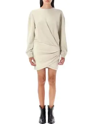 MARANT ETOILE Pipper Fleece Mini Dress - Neutrals