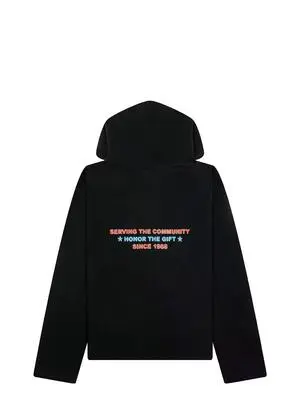 HONOR THE GIFT Embroidered Logo Hoodie - Black