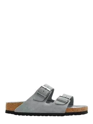 BIRKENSTOCK Double-buckle Suede Sandals - Grey