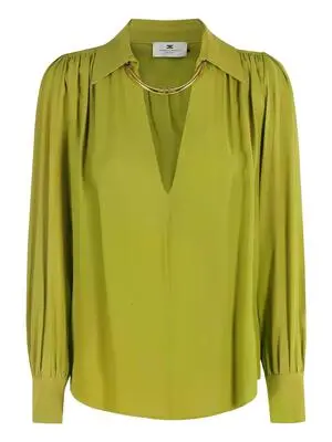 Elisabetta Franchi Elisabetta Franchi Collared Blouse Green