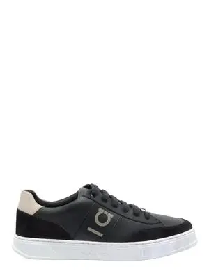 FERRAGAMO Alaska Leather Sneakers - Black