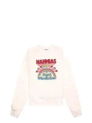 NAHMIAS Rainbow-graphic Sweatshirt - Neutrals