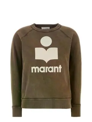 MARANT ETOILE Logo-embroidered Cotton Sweatshirt - Brown