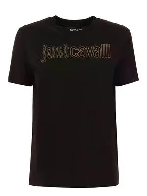 Just Cavalli Logo-embellished T-shirt - Black