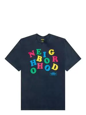 NEIGHBORHOOD Graphic-print Cotton T-shirt - Blue