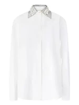 GENNY Crystal-Embellished Collar Shirt