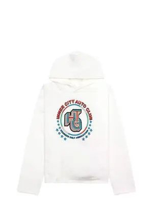 HONOR THE GIFT Auto Association Embroidered Logo Hoodie - White