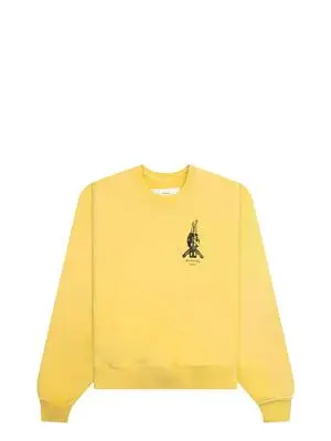 D-R-G-N Skull Printed Sweatshirt - Yellow