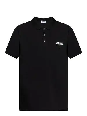 Moschino Logo-embroidered Polo Shirt - Black