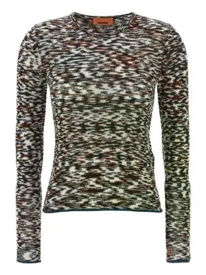 Missoni Abstract-print Round-neck Sweater - Brown