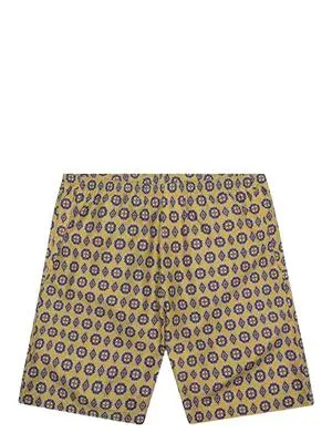 Needles Patterned Drawstring Swim Shorts - Yellow