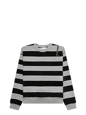 Marni Striped Logo Sweatshirt - Grey