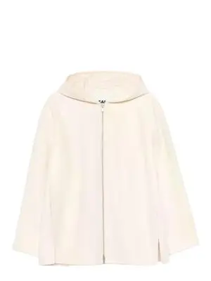 JIL SANDER Hooded Zip-front Jacket - Neutrals
