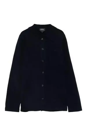 A.p.c. Buttoned Wool Jacket - Blue