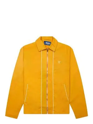 AWAKE NY Embroidered Zip-front Jacket - Yellow