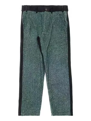 Comme Des Garçons Paneled Herringbone Trousers - Black
