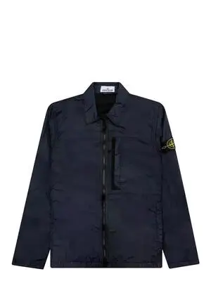 Stone Island Zip-fastening Patch-pocket Overshirt - Blue