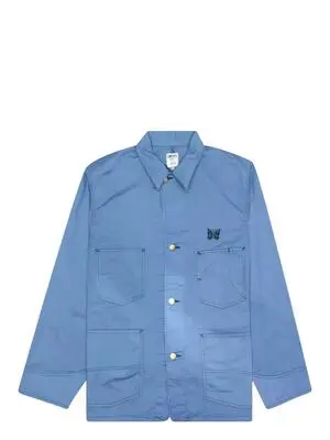 Needles X Smith's Butterfly-embroidered Twill Shirt Jacket - Blue