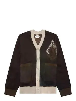 HONOR THE GIFT Jacquard Wool Cardigan - Brown