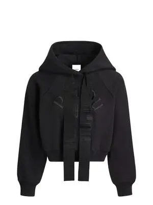 Patou Logo-embroidered Hoodie - Black