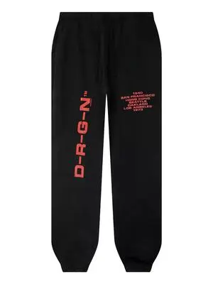 D-R-G-N Origins Bleached Logo Track Pants - Black