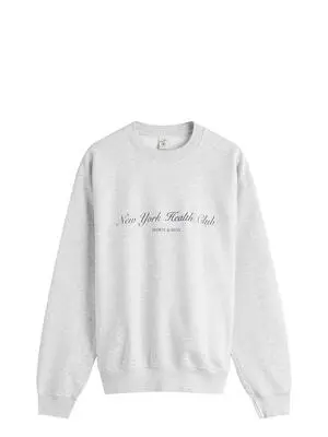 SPORTY & RICH Ny Health Club Sweatshirt - Heather Grey/navy