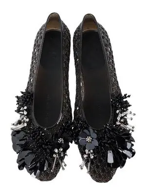 HEAVENLY JELLY Glam Embellished Jelly Shoes Black