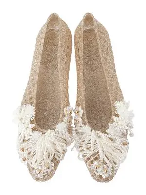 HEAVENLY JELLY Glam Embellished Jelly Shoes - Gold