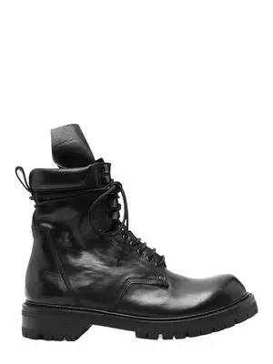 Rick Owens Army Biker Boots Black