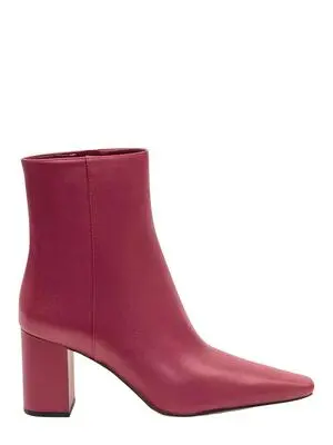 Michael Kors 75mm Elise Zip-detail Block-heel Ankle Boots - Pink