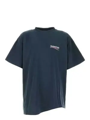 Balenciaga Layered Logo T-shirt - Blue