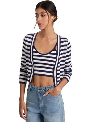 ALICE + OLIVIA Grace Striped Cardigan