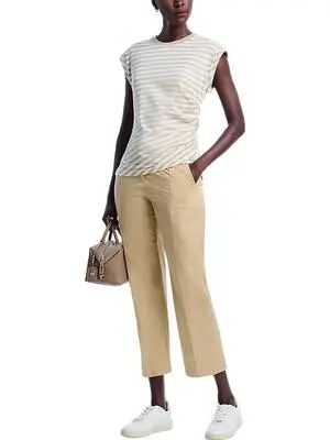 BOSS Cotton Tecarino Pants - Light Beige