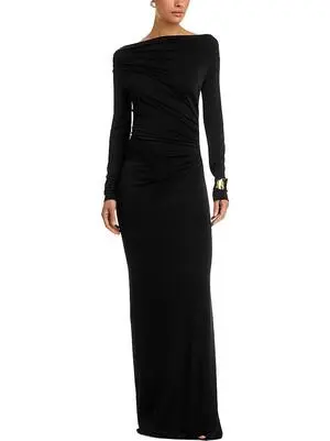 Victoria Beckham Draped Gown - Black