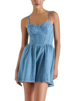 Steve Madden Rhoda Mini Dress - Medium Blue