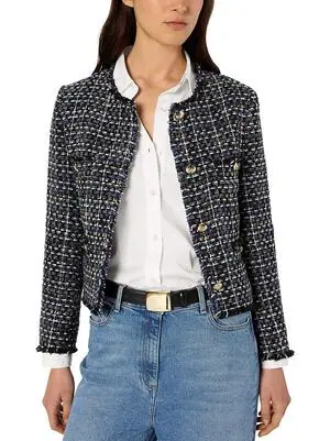 Gerard Darel Naya Tweed Jacket - Indigo
