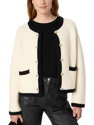 GERARD DAREL Ewa Contrast Trim Cardigan