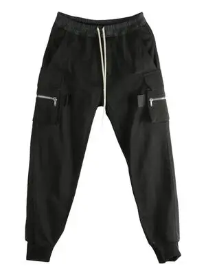 Rick Owens Zip-pocket Drawstring Trousers - Black